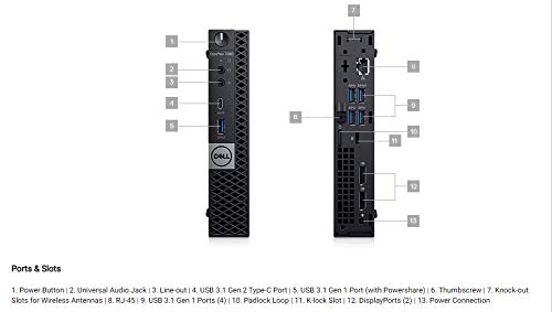 Dell Optiplex 7060 Micro MFF Desktop PC Intel i7-8700T 6-Cores 2.40GHz 16GB DDR4 New 256GB M.2 NVMe SSD WiFi BT HDMI New Dell KB & Mouse Windows 10 Pro (Renewed)