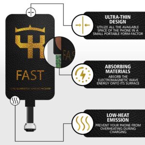 Fast Qi Wireless Charging Adapter Type C for Samsung Galaxy A02s A10e A11 A12 A13 A20 A21 A21s A23 A31 A32 A33 A41 A42-2000ma Qi Charging Receiver - USB-c Wireless Charging Adapter