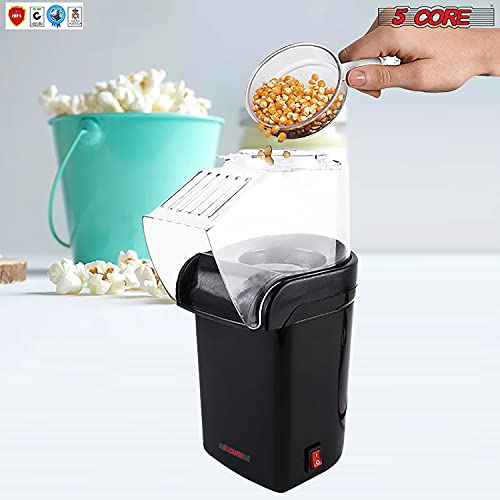 5 Core Hot Air Popcorn Popper 1200W Electric Popcorn Machine Kernel Corn Maker, Bpa Free, 16 Cups, 95% Popping Rate, 3 Minutes Fast, No Oil Healthy Snack for Kids Adults, Home, Party & Gift POP B