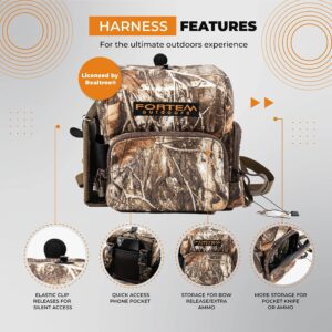 FORTEM OUTDOORS Binocular Harness Chest Pack - Realtree Edge Camo - Premium Hunting Harness & Binocular Case - Hunting Chest Pack, Bino Harness with Rangefinder Pouch, Hunting Chest Rig