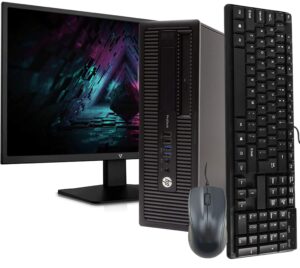 hp 600 g1 sff computer desktop pc, intel core i7 3.1ghz, 16gb ram, 120gb m.2 ssd, 2tb hdd, new 23.8" fhd monitor, keyboard and mouse, wi-fi/bluetooth, win 10 pro (renewed)