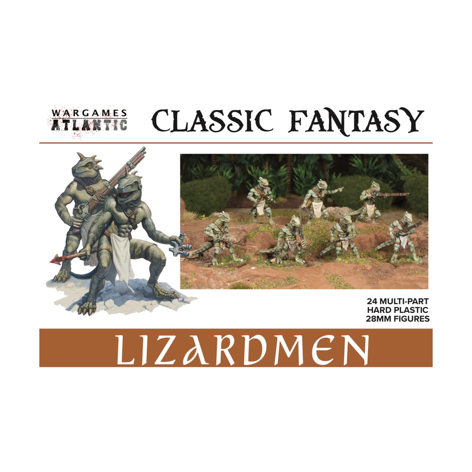 Classic Fantasy: Lizardmen (24Multi Part Hard Plastic 28mm Figures)