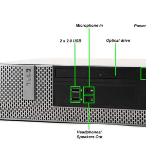 Dell OptiPlex 3020 SFF puter Desktop PC, Intel Core i5 Processor, 8GB Ram, 500 GB Hard Drive, Win 10 Pro (Renewed) black S-(12 x 18 hes)