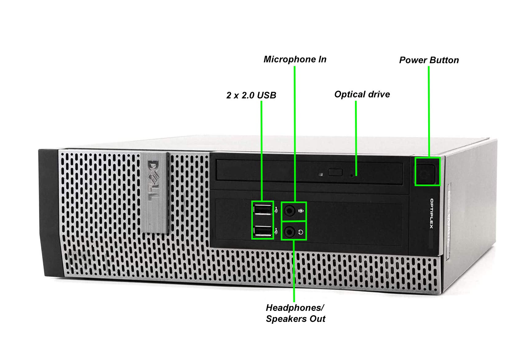 Dell OptiPlex 3020 SFF puter Desktop PC, Intel Core i5 Processor, 8GB Ram, 500 GB Hard Drive, Win 10 Pro (Renewed) black S-(12 x 18 hes)