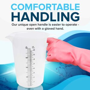 ACCUPOUR 32oz (1 quart) Measuring Pitcher, Plastic, Multipurpose - Great for Chemicals, Oil, Pool and Lawn - Ounce (oz) and Milliliter (mL) Increments (1000 mL)