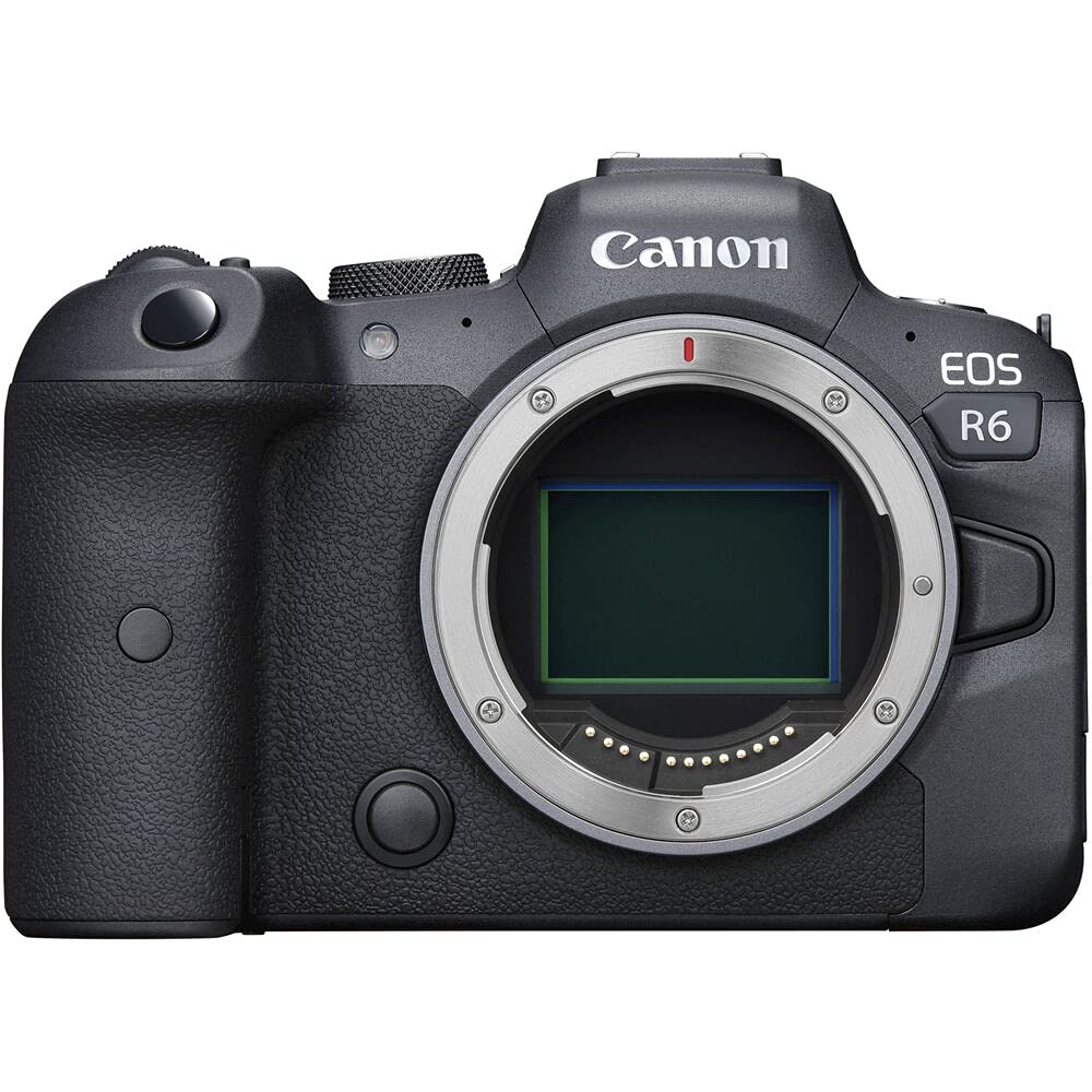 Canon EOS R6 Mirrorless Digital Camera (Body Only) 4082C002 + Canon RF 24-70mm Lens + 2 x 64GB Memory Card + Case + Corel Software + 3 x LPE6 Battery + External Charger + Card Reader + More (Renewed)