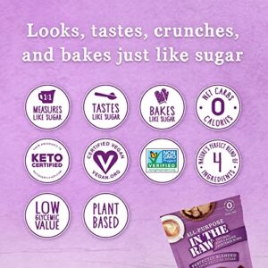 All-Purpose In The Raw Nature’s Zero Calorie Sweetener, Sugar Free Substitute Baking, Coffee, Stevia, Monk Fruit, Allulose, Erythritol Blend, Keto, Low Carb, Vegan, Gluten Free, 14 Oz (Pack of 1)