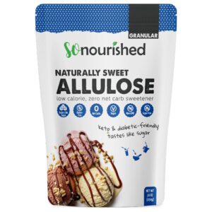 allulose sweetener granular - 1:1 sugar substitute, keto - 0 calorie, 0 net carb, non-gmo (1 lb / 16 oz)