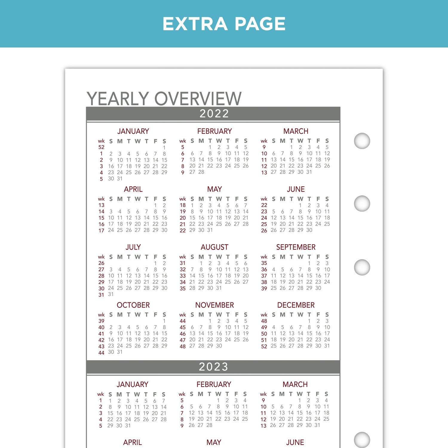 2022 Monthly Planner Refill by AT-A-GLANCE, 87129 Day-Timer, 3-3/4" x 6-3/4", Size 3 (063-685Y)