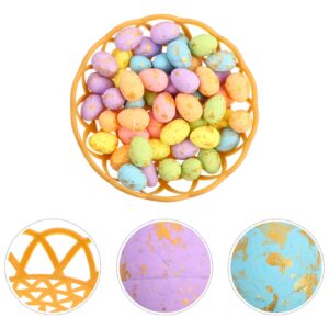 Kisangel 100pcs Flower Basket Easter Egg Decoration Easter Simulation Egg Home Accents Decor Toys in Bulk Mini Easter Eggs Festival Confetti Eggs Foam Material Wall Hanging Child The Bird