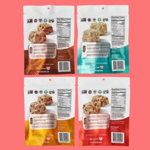 Heavenly Hunks Variety Gift Box - Oatmeal Chocolate Chip, Peanut Butter Chocolate, Cranberry White Chip & Oatmeal White Chip Cookies 4-Pack