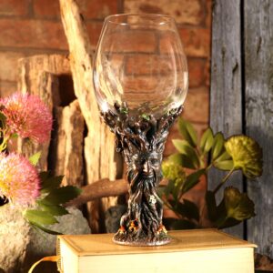 Nemesis Now Bronze Forest Nectar Ancient Tree Spirit Green Man Goblet Wine Glass, 1 Count (Pack of 1)