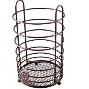 Dependable Industries inc. Essentials Kitchen Cutlery Holder Utensil Caddy Mesh Bottom (Bronze)