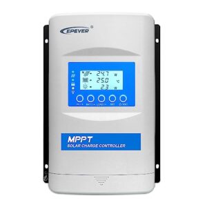 epever mppt solar charge controller 30a 12v 24v auto max pv 100v solar panels common negative ground upgraded regulator, led & lcd & 5 keys for gel sealed flooded lithium user types (xtra3210n)