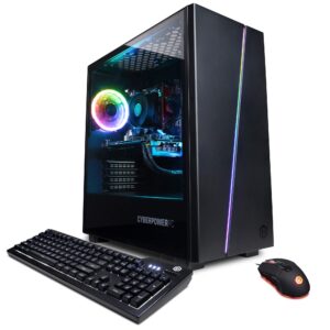 cyberpowerpc gamer master pc, amd ryzen 3 3100 3.6ghz, 8gb ddr4, amd radeon rx 550 2gb, 500gb pci-e nvme ssd, wifi & win 10 home (gma600v4)