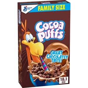 cocoa puffs, chocolate breakfast cereal with whole grains, 18.1 oz