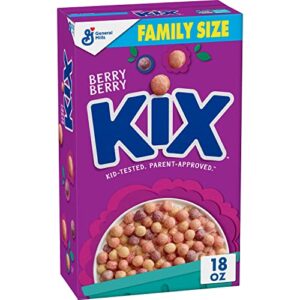 berry berry kix whole grain breakfast cereal, crispy corn cereal, family size, 18 oz