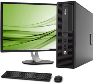 hp 600 g2 sff computer desktop pc, intel core i5-6500 3.2ghz processor, 16gb ram, 512gb m.2 ssd,wireless keyboard & mouse, wifi | bluetooth, hp 23.8 lcd monitor, windows 10 pro (renewed)