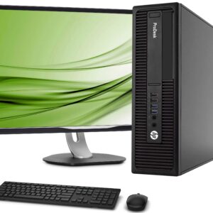 HP 600 G2 SFF Computer Desktop PC, Intel Core i5-6500 3.2GHz Processor, 16GB Ram, 512GB M.2 SSD,Wireless Keyboard & Mouse, Wifi | Bluetooth, HP 23.8 LCD Monitor, Windows 10 Pro (Renewed)