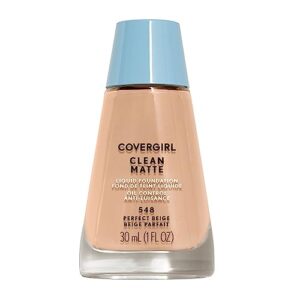 covergirl clean matte liquid foundation, perfect beige 548, pack of 1