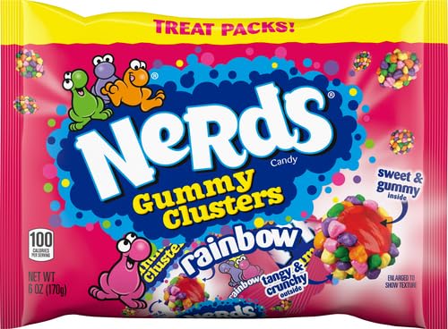 Nerds Gummy Clusters Candy, Halloween Trick or Treat Packs, 6oz Bag