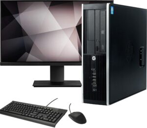 hp small form computer desktop pc, intel core i5 3.10 ghz, 16gb ram, 120gb ssd, 1tb hard drive,wifi | bluetooth, hdmi, hp 23.8-inch monitor, nvidia geforce gt 1030 2gb ddr5, windows 10 (renewed)