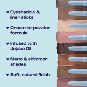 ALLEYOOP 11th Hour Cream Eye Shadow Sticks - Baby Pearl (Shimmer) - Award-winning Eyeshadow Stick - Smudge-Proof and Crease Proof for Over 11 Hours - Easy-To-Apply and Compact for Travel, 0.05 Oz