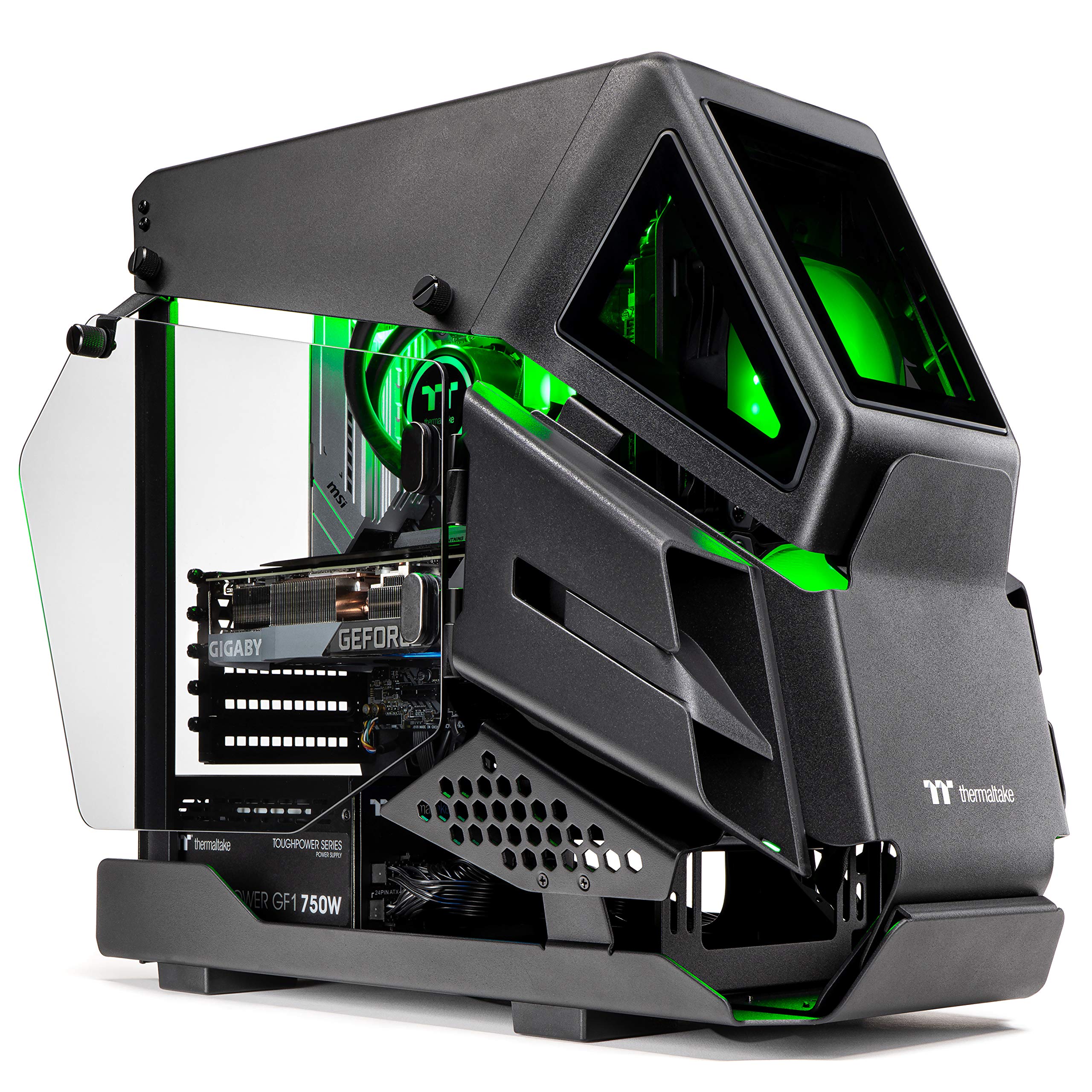 Thermaltake AH-390 Liquid-Cooled PC (AMD Ryzen 7 5800X, RTX 3090, 16GB RGB 3600Mhz DDR4 ToughRAM RGB Memory, 1TB Gen4 NVMe M.2, WiFi, Win 10 Home) Gaming Desktop Computer AHB2-B550-A39-LCS