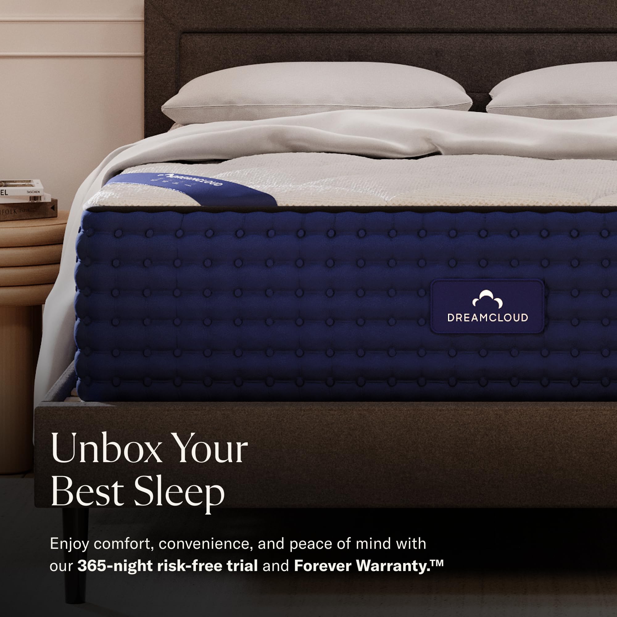 Dream Cloud 14" Twin Mattress - Luxury Hybrid Gel Memory Foam - 365 Night Trial - 7 Premium Pressure-Relieving Layers - Forever Warranty - CertiPUR-US Certified