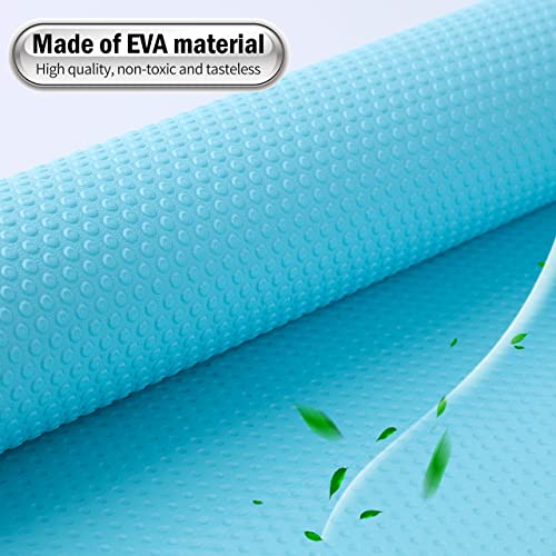 Wkae 6 rolls EVA Refrigerator Mats ，Washable Fridge Shelf Liners ，Non-Slip Can be Cut Drawers Table Kitchen Cupboard PlasticTable Placemats Non-Adhesive，59inch×17inch