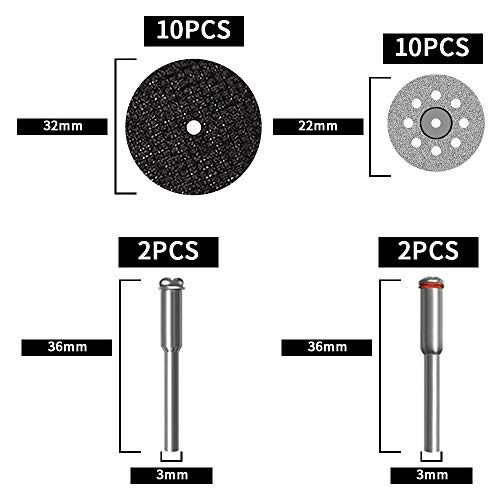 Cutting Discs for Dremel Rotary Tool, 3 Different Saw Blades to Meet Your Different Needs, Cutting Wheel Set Can Cutting Wood/Metal/Plastic/Glass/Stone and Make DIY Craft