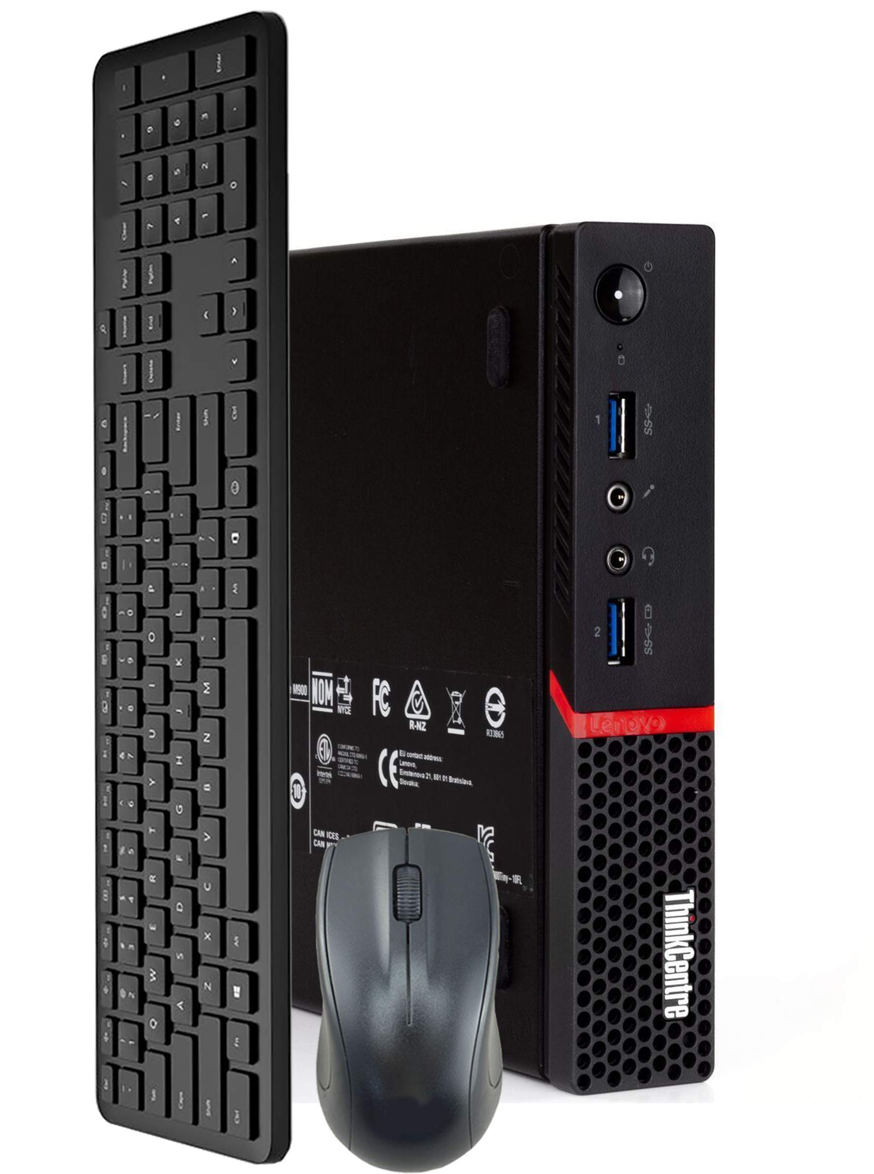 Lenovo ThinkCentre M700 Tiny Computer Desktop PC, Intel Quad Core i5 6400T Processor, 16GB Ram, 512GB M.2 SSD,Wireless Keyboard & Mouse, Wifi | Bluetooth, Windows 10 Professional (Renewed)