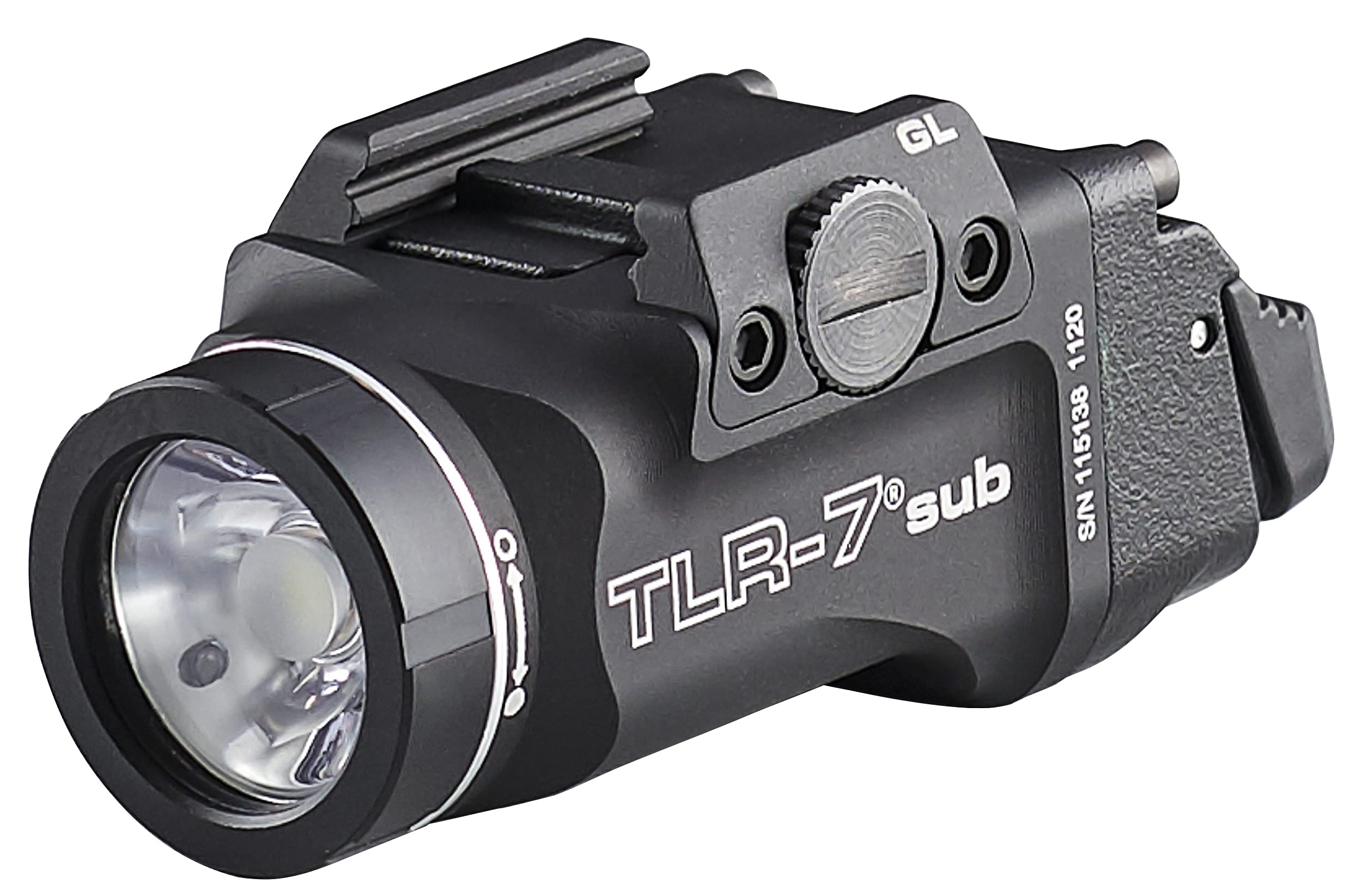 Streamlight 69400 TLR-7 Sub 500-Lumen Pistol Light Without Laser Designed Exclusively and Solely for Railed Glock 43X Mos/48 Mos/43X Rail/48 Rail Handguns, Includes Mounting Kit with Key, Black