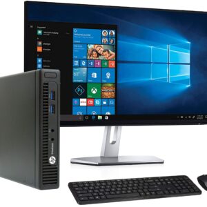 HP EliteDesk 800 G1 Tiny Computer Micro Tower PC, Intel Core i5 Processor, 16GB Ram, 250GB SSD,Wireless Keyboard & Mouse, WiFi | Bluetooth, 22" FHD LED Monitor, Win 10 Pro (Renewed)