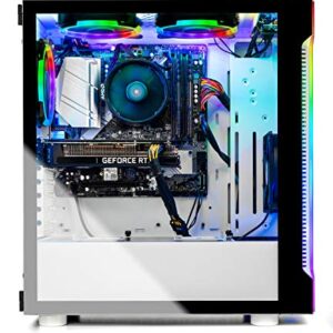 SkyTech Archangel 3.0 Gaming Computer PC Desktop - Ryzen 7 3700X 8-Core 3.6GHz, RTX 3060 12GB, 1TB SSD, 16GB DDR4 3200, RGB Fans, AC WiFi, 600W Gold PSU, Windows 11 Home 64-bit, White