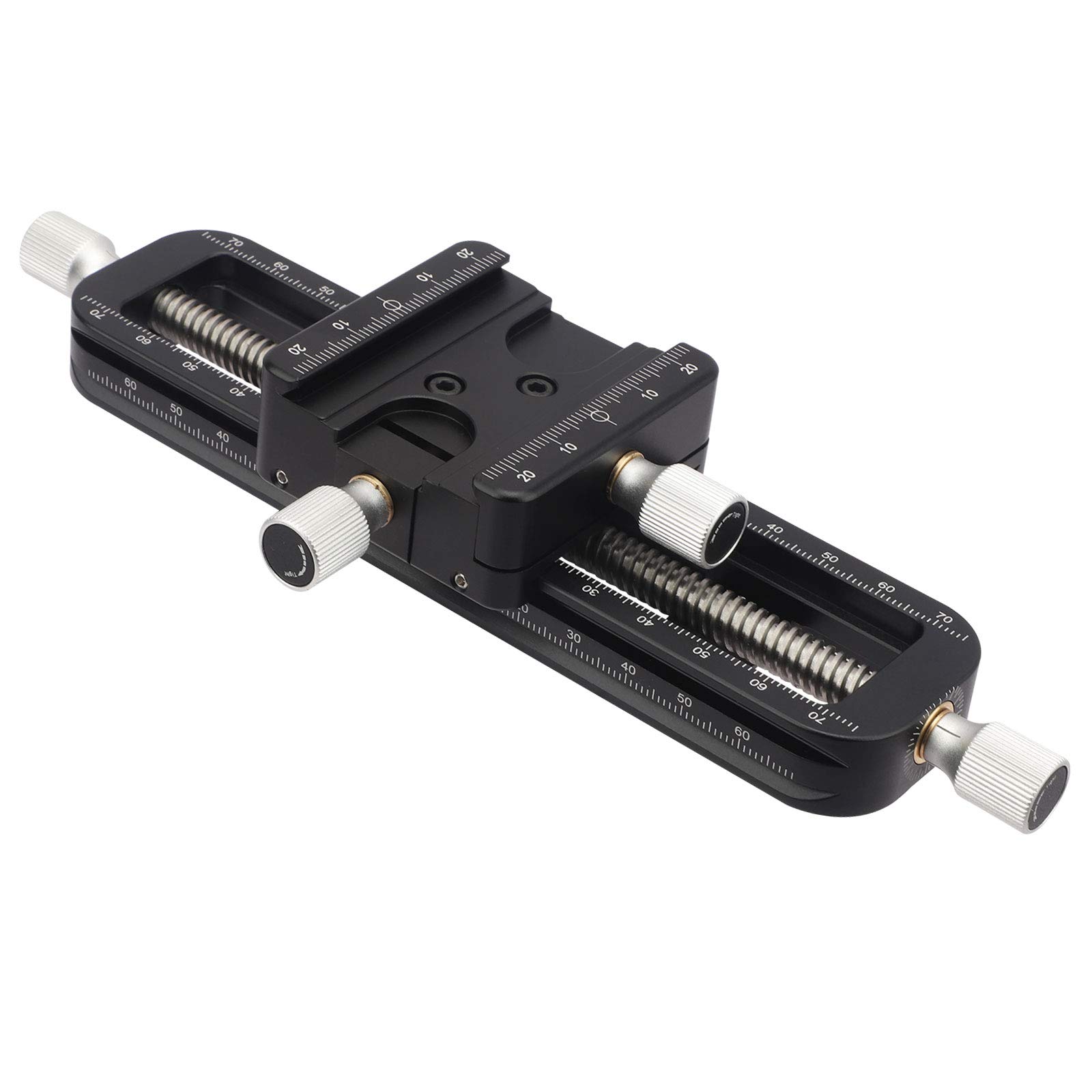 Haoge FM-160 Wormdrive Macro Rail for Macro Photography Track, Focus Stacking Precision Focus Slider/Close-up Shooting Clamp Plate Fine-Tuning Screw Rod