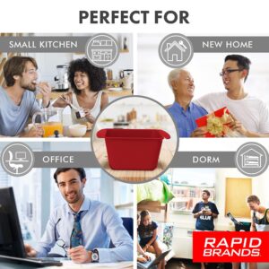 Rapid Mac Cooker | Microwave Macaroni & Cheese in 5 Minutes | Perfect for Dorm, Small Kitchen or Office | Dishwasher-Safe, Microwaveable, BPA-Free… (Blue & Orange, 2-Pack)