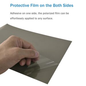 Polarized Film Sheets 2 PCS 7.8x5.9in/ 20x15cm Adhesive Polarizer Linear Polarizing Filter for Screen Educational Physics