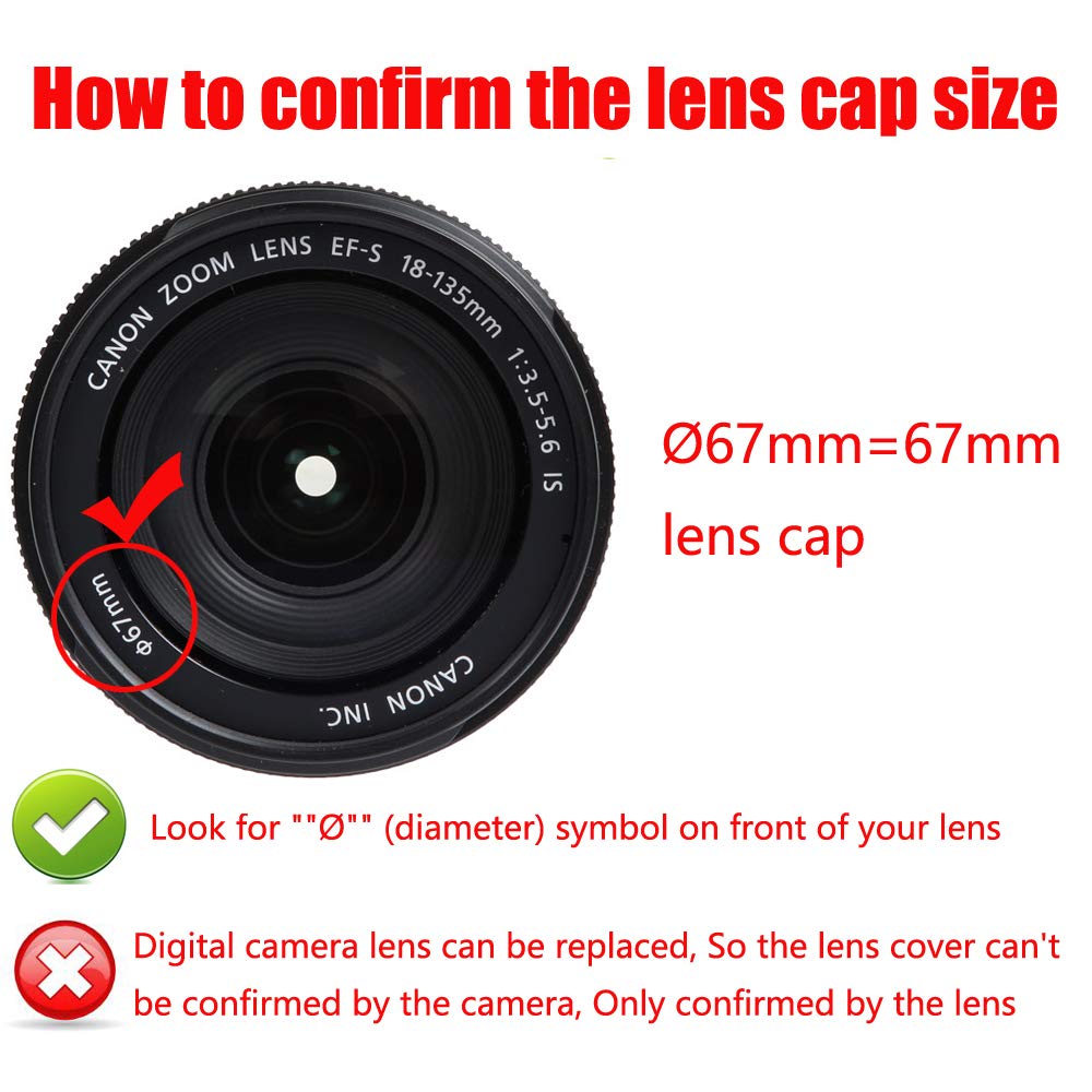 67mm-82mm Step Up Ring 67mm Lens to 82mm Filter (2 Pack), WH1916 Camera Lens Filter Adapter Ring Lens Converter Accessories