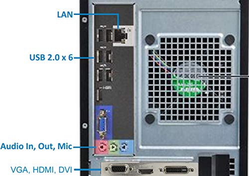 Dell Optiplex 3010 Mini-Tower Desktop PC, Intel Quad-Core i7-3770 Upto 3.90 GHz, 16GB RAM, 512GB SSD, Radeon HD 6450 1GB, DVD, VGA, DVI, HDMI, Wi-Fi, Bluetooth - Windows 10 Pro (Renewed)