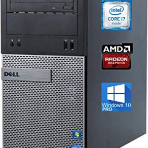 Dell Optiplex 3010 Mini-Tower Desktop PC, Intel Quad-Core i7-3770 Upto 3.90 GHz, 16GB RAM, 512GB SSD, Radeon HD 6450 1GB, DVD, VGA, DVI, HDMI, Wi-Fi, Bluetooth - Windows 10 Pro (Renewed)