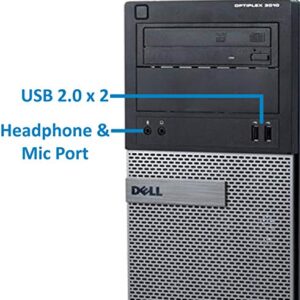 Dell Optiplex 3010 Mini-Tower Desktop PC, Intel Quad-Core i7-3770 Upto 3.90 GHz, 16GB RAM, 512GB SSD, Radeon HD 6450 1GB, DVD, VGA, DVI, HDMI, Wi-Fi, Bluetooth - Windows 10 Pro (Renewed)