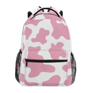 bookbags laptop backpack for high school adult men pink cow print camo camoflage travel college teens student casual shoulder daypack