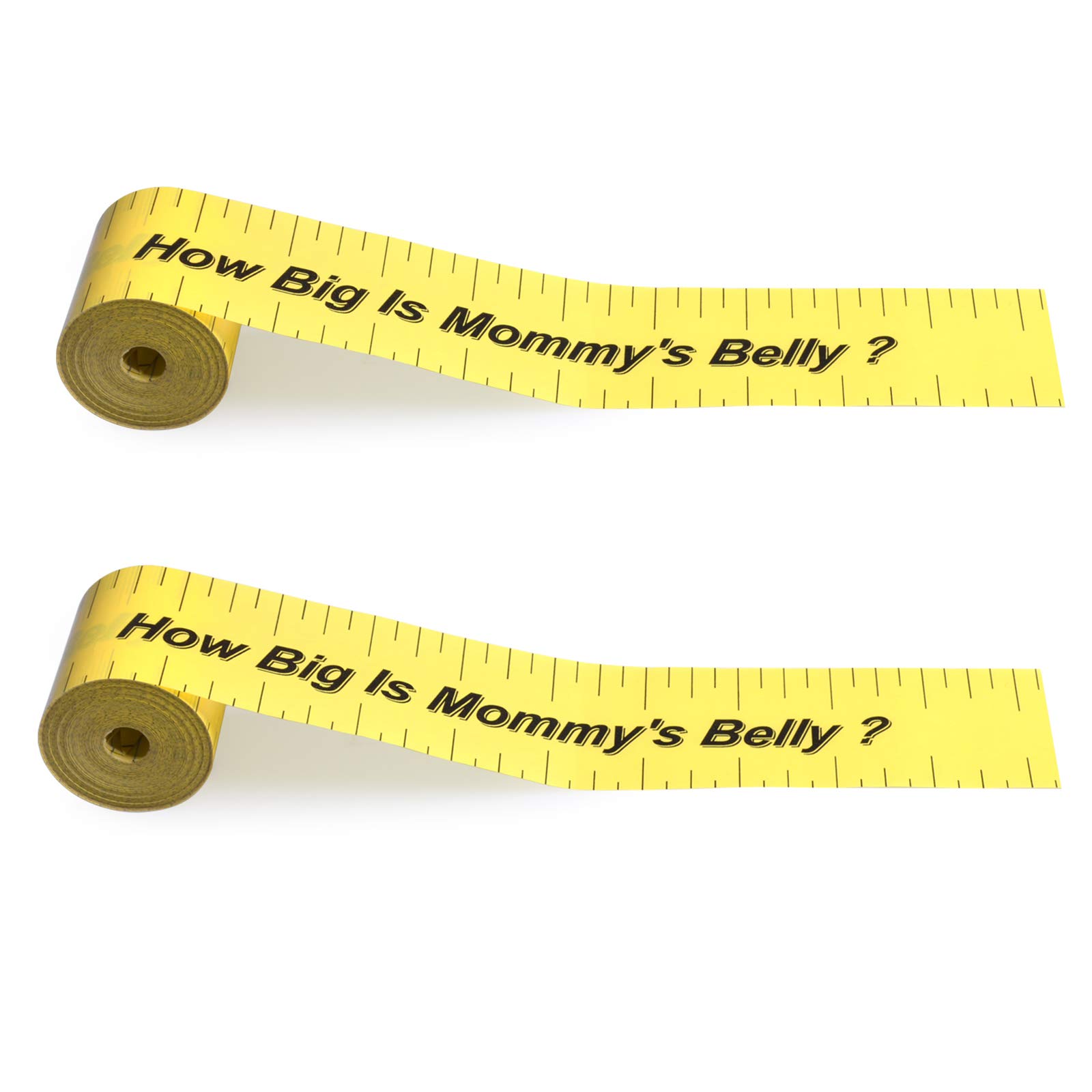 ABOAT 2 Rolls Belly Measuring Tape Tummy Measure for Baby Shower Game Party Supplies,Total 300Feet