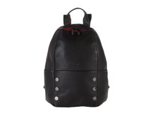 hammitt hunter 2 black/gunmetal/red zip one size