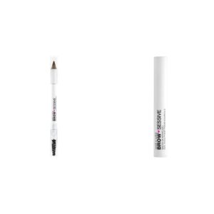 wet n wild brow-sessive brow pencil, buildable definition, medium brown + wet n wild brow-sessive brow shaping gel with brush, clear