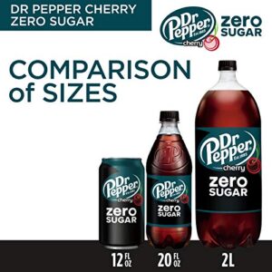 Dr Pepper Cherry Zero Sugar Soda, 12 fl oz cans (Pack of 12)