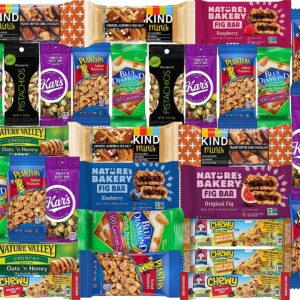 Ultimate Healthy Care Package ( 30 Count ) - Bars & Nuts Variety- Gift Box Bundle Present - Kids, Adults, Boys, Girls, College Student,