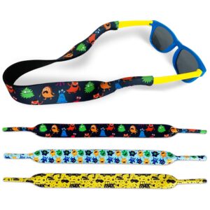 kids eyewear retainer, no-tail adjustable glass retainers for boys & girls sports, eyeglasses & sunglasses strap for kids, floating sunglass lanyard for kids