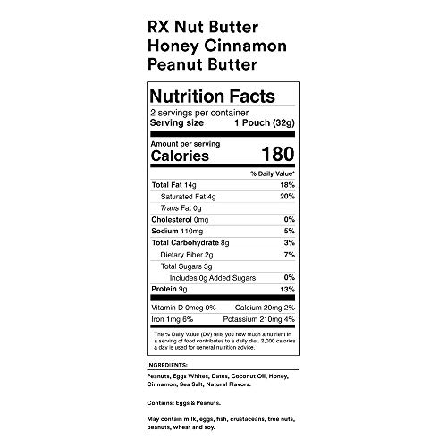 RX Nut Butter, Protein Snack, Lunch Snacks, Variety Pack (60 Packs)